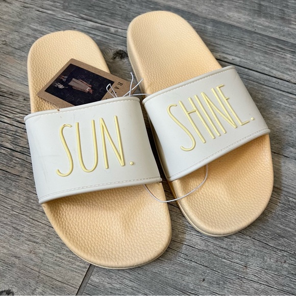 Rae Dunn | Shoes | Nwt Rae Dunn Sun Shine Slides | Poshmark